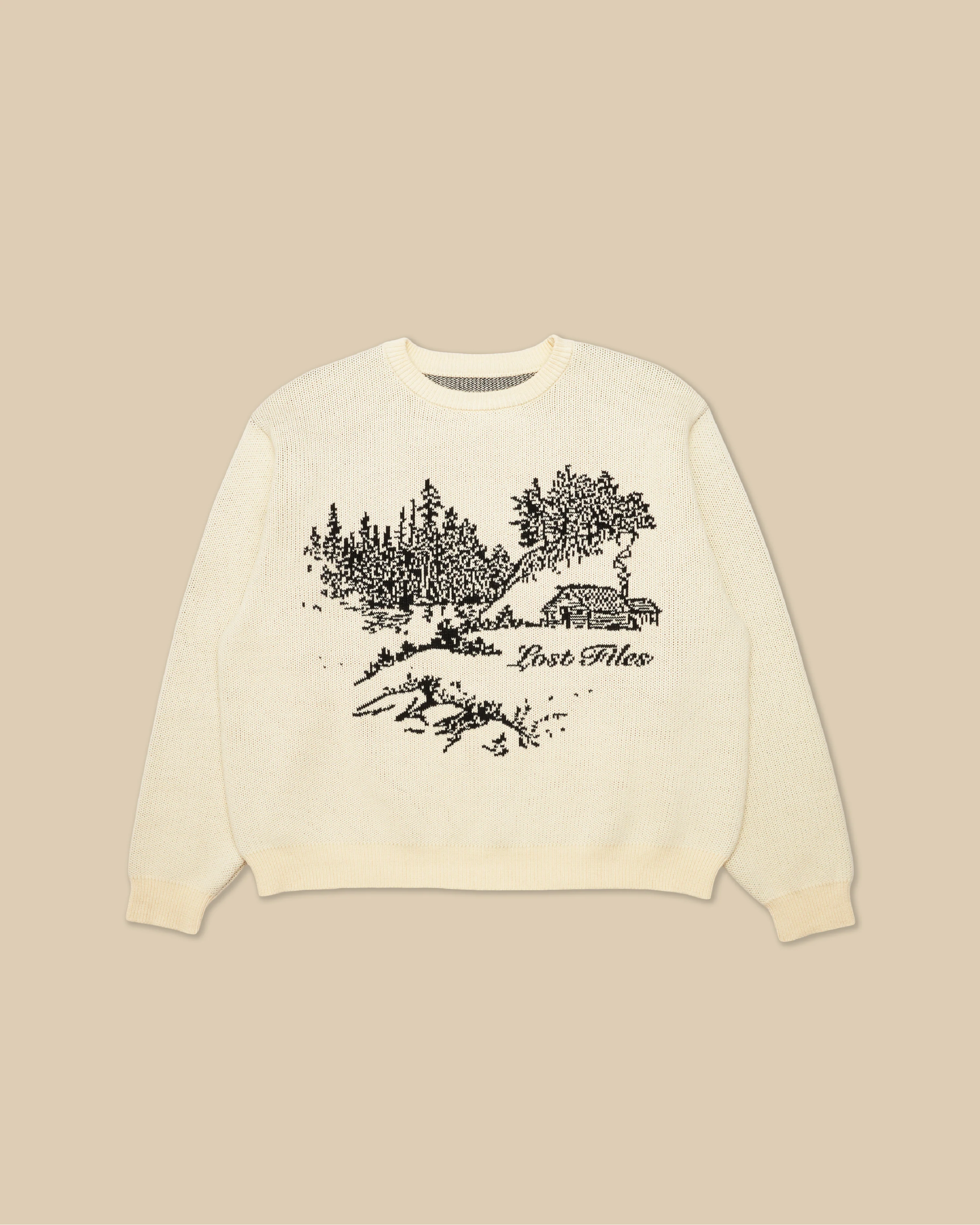 Cabin Scene Knitted Sweater – Lost Files